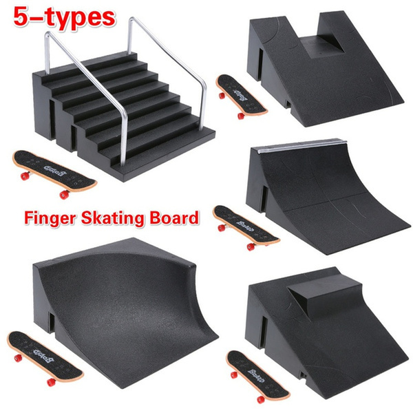 Training Games Finger Skating Board with Ramp Parts Track Kids Toys ...