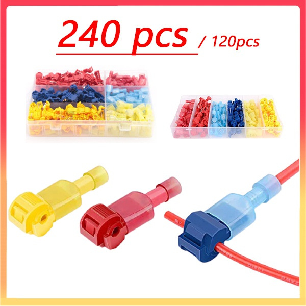 240/120PCS Quick Electrical Cable Connectors Snap Splice Lock Wire ...