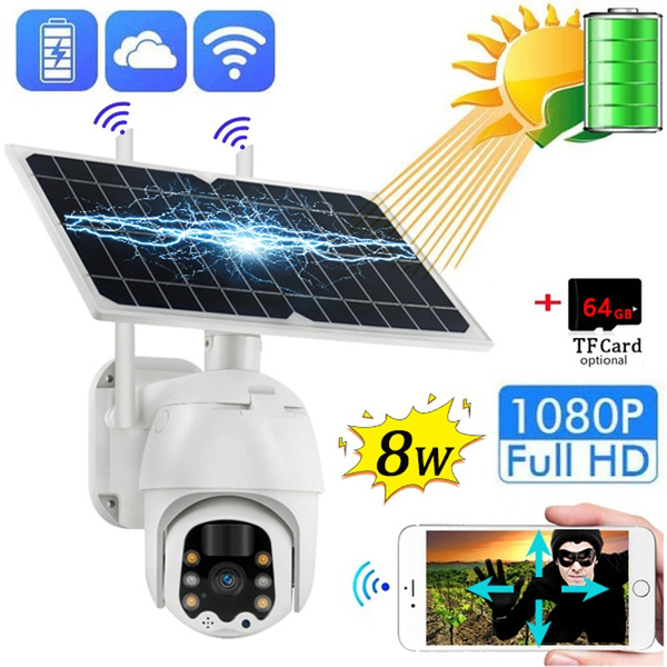 NEW Solar Powered 1080P HD WiFi Security Surveillance IP Camera ,4X ...