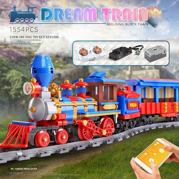 Mould King Remote Control Red Train Model 1554PCS Building Blocks ...