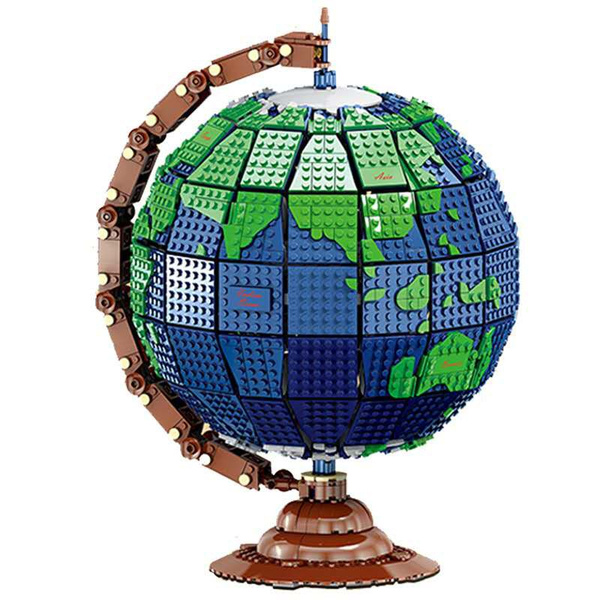 2420pcs MOC Creative series Globe Rotatable Building Blocks Model Of ...