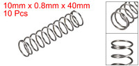 10mmx0.8mmx45mm Spring Steel Compression Spring 30N Load Capacity 10pcs ...