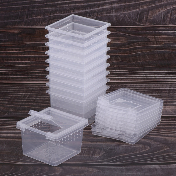 5pcs Feeding Box Reptile Cage Hatching Container Rearing Tank for ...