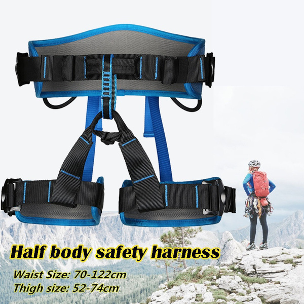 Outdoor Heavy Duty Tree Climbing Rappelling Belt Rigging Rock Half Body ...