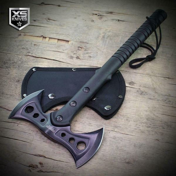15" TOMAHAWK Tactical Hunting THROWING AXE Dual Head BATTLE HATCHET ...