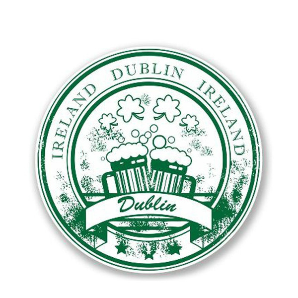 13cm x 13cm Dublin Ireland Decal Vinl Car Sticker iPad Laptop Travel ...