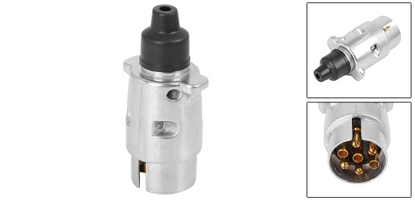 7 Pin 7 Pole Trailor Plug Metal Trailer Connector Blade Style Plug ...