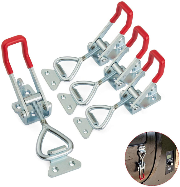 Portable 4/2Pack Adjustable Cabinet Boxes Lever Handle Clamp Hasp ...