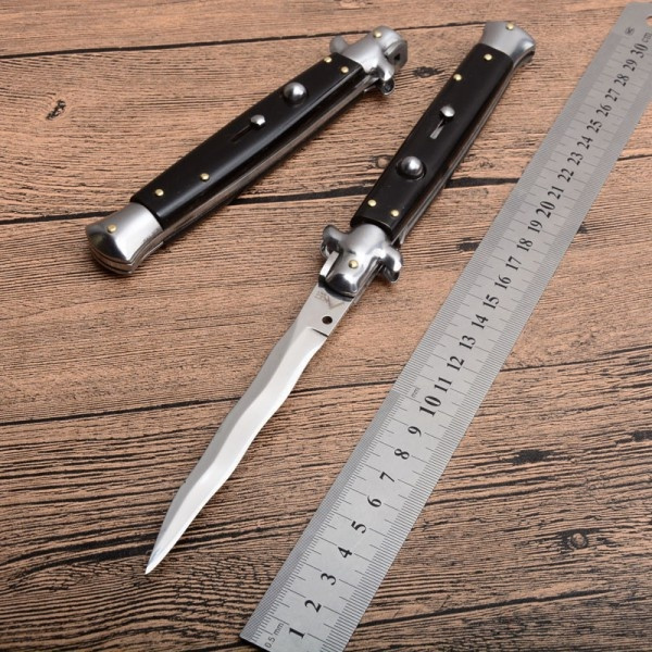 11 Inch Classical Jump Knife-Mafia Water Wave Blade flip-out spring ...