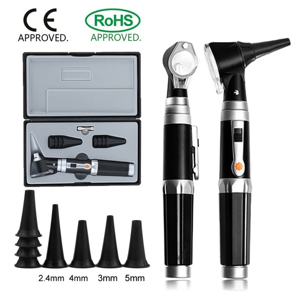 Portable LED Otoscopio Diagnostic Kit Medical Ear Care Professional ...