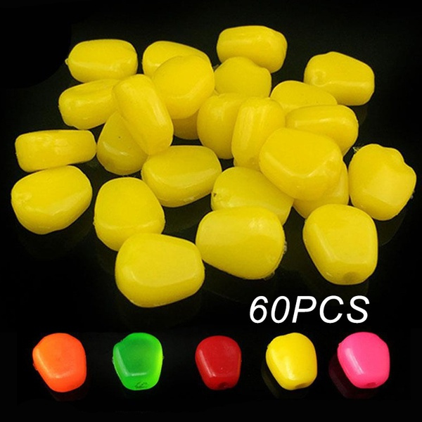 60pcs/set Soft Baits Corn with Corn Smell Carp Fishing Lures Floating ...