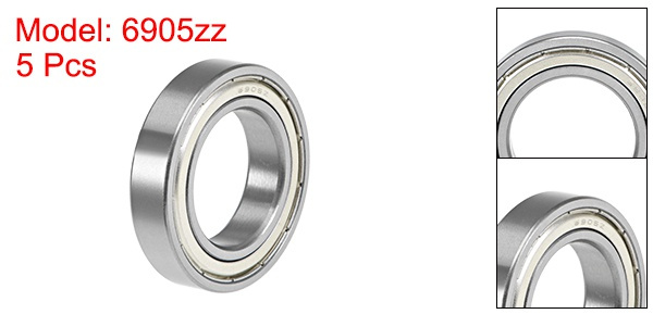 6905ZZ Deep Groove Ball Bearings 25x42x9mm Double Shielded Chrome Steel ...