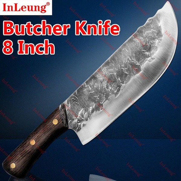 InLeung 8 Inch Handmade Full Tang Sliced Chef Kitchen Butcher Knife ...