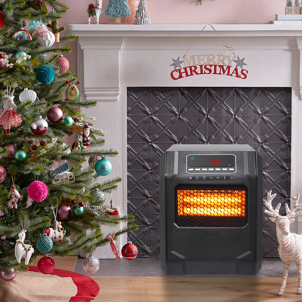 Portable Electric Infrared Fan Space Heater 1500W 12H Timer + Remote ...