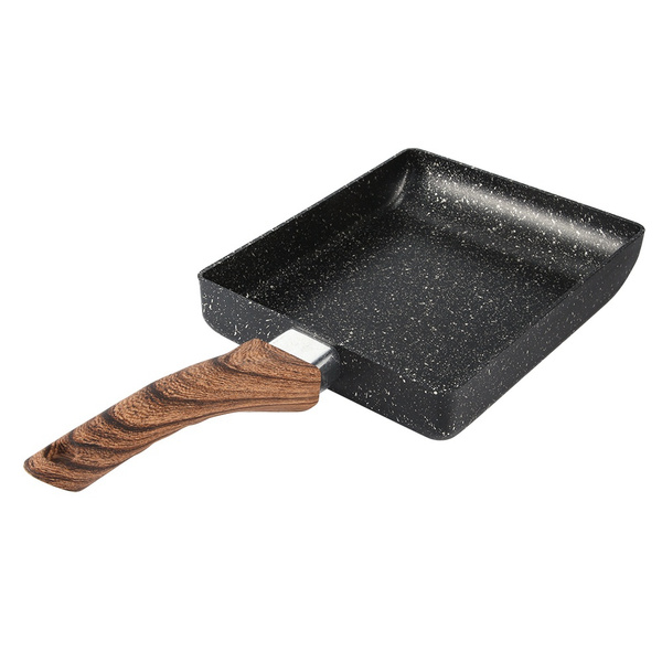 Tamagoyaki Rectangular Non‑Stick Saucepan Black Practical Frying Pan ...