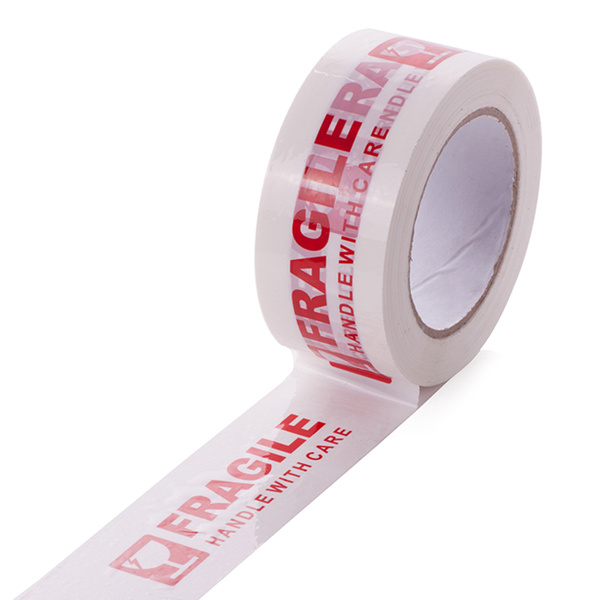 White Red Fragile Packing Tape Handle with Care Bopp Shipping Warning ...