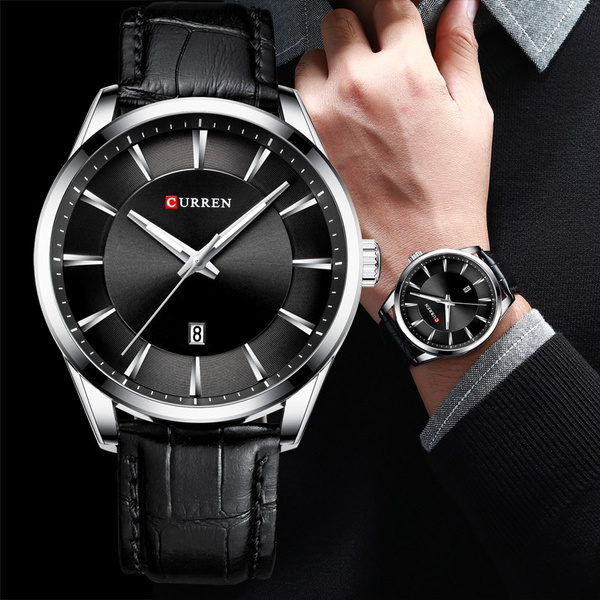 Top CURREN Mens Watches Gentleman Luxury Business Watch Automatic Day ...