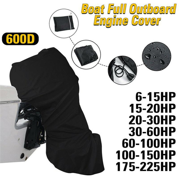 600D Motor Cover Full Outboard Engine Cover Waterproof Boat Motor Cover ...