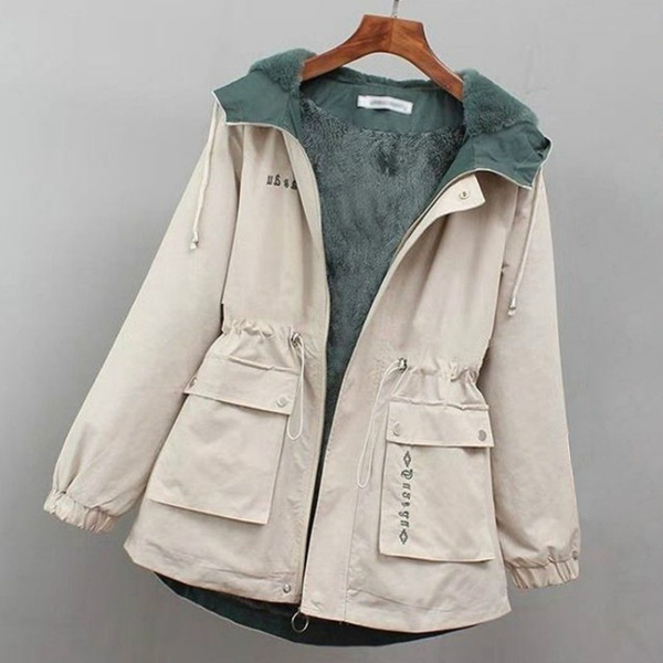 Women's Hooded Jacket Winter Warm Thicken Fleece Lined Coats | Wish