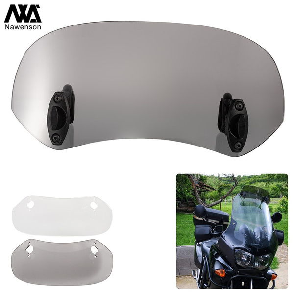 Motorcycle Spoiler Windscreen Extension Add-On Air deflector Adjustable ...
