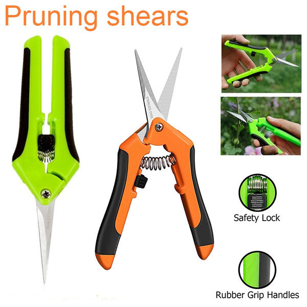 Gardening Hand Pruner Pruning Shear with Straight Stainless Steel ...
