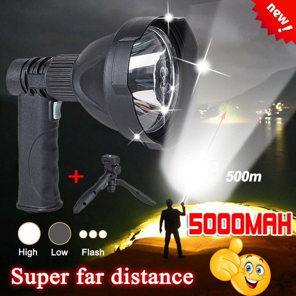 Super Long Distance Lighting LED Handheld Spotlight Rechargeable ...
