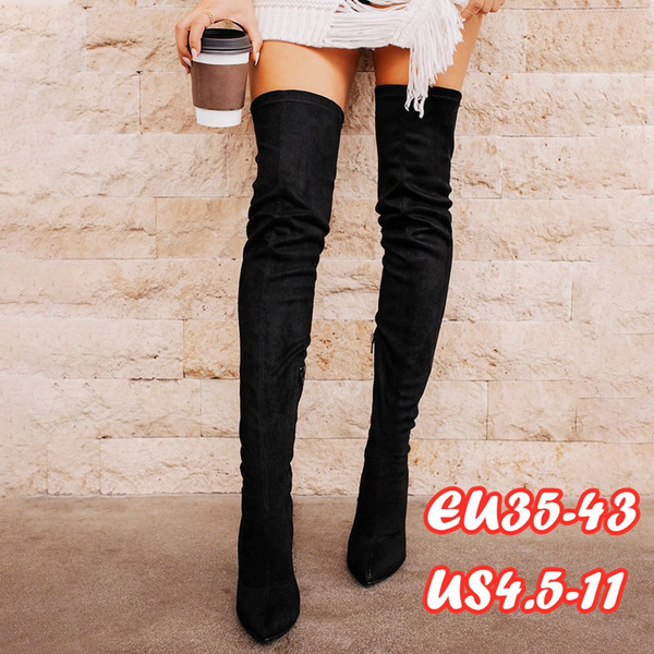 Women Fashion High Heel Plus High Boots Lady Over Knee Long Boots Thigh Size 35-43 | Wish