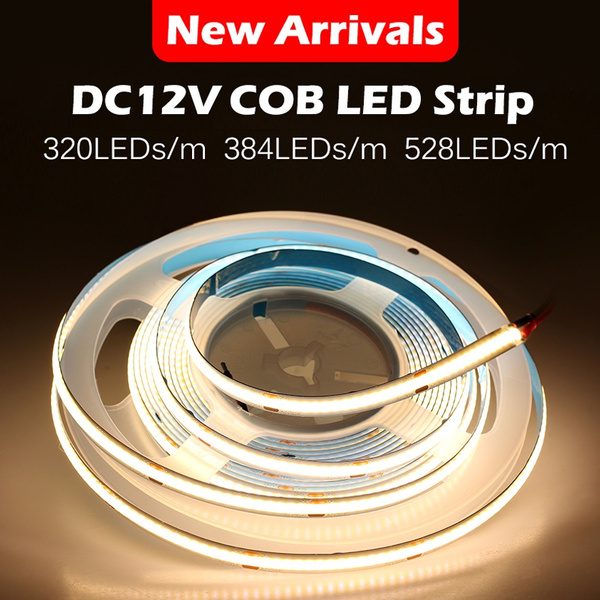 320 384 528 COB LED High Density FOB COB Flexible LED Lights DC12V RA90 ...
