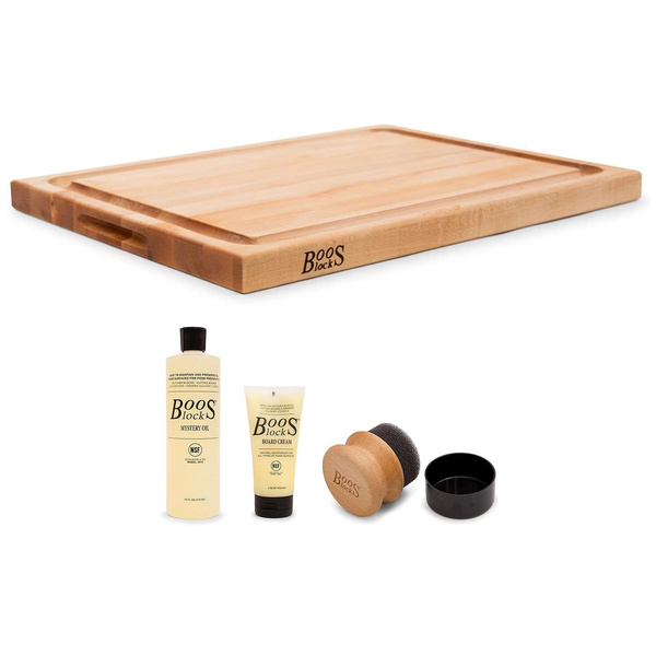 John Boos Block 18 Inch Wide Cutting/Carving Board with Juice Groove ...