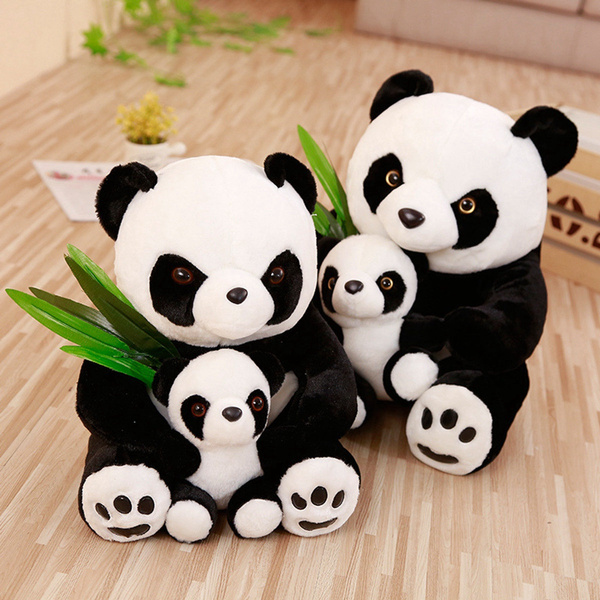 New Plush Panda Toys Cute Stuffed Animal Doll Mother And Son Toy Gift ...