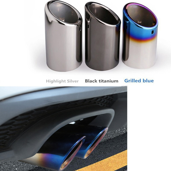 2pcs Car Exhaust Tip Muffler Pipe Stainless Steel Cover For Volvo XC60 ...