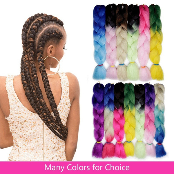 24 Inch Kanekalon Braiding Hair 100g Kanekalon Jumbo Braid Crochet ...