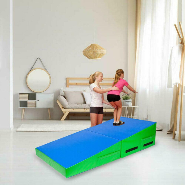 Incline Gymnastics Mat Wedge Ramp Gym Skill Exercise Aerobics 48"x24 ...