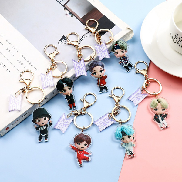 NEW 1pcs 2020 Kpop Bts TinyTAN Cartoon Acrylic Keychain Pendant Keyring for Bangtan Boys Fan | Wish