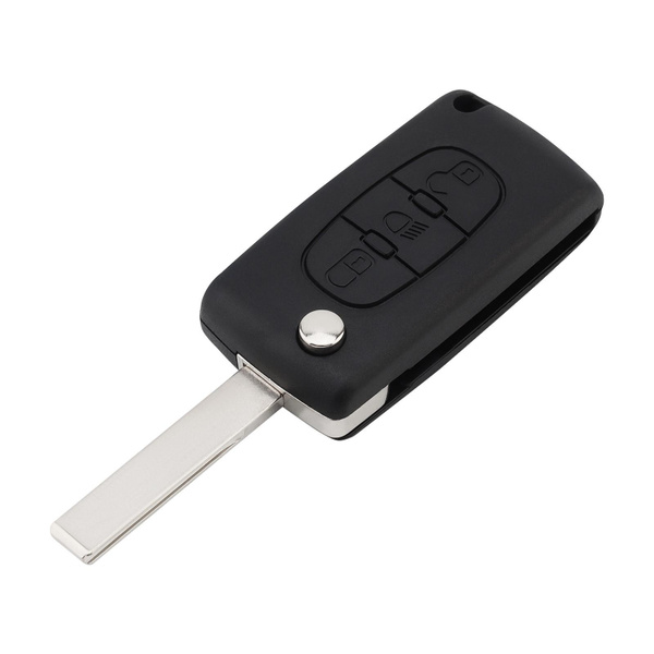 433MHz 3 Buttons Uncut Flip Remote Key Fob with Light Button ID46 Chip ...