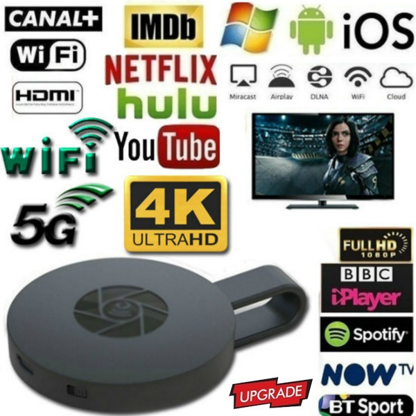 2021 New Upgrade HD 4K HDMI 5G WIFI Media Video Streamer for 2nd ...