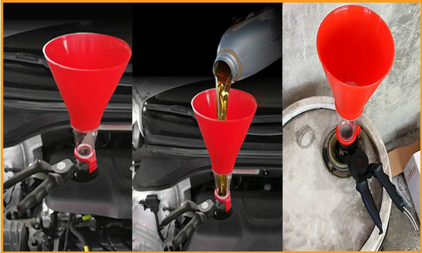 Universal Filling Funnel Car Oil Filler Filling Oil Funnel Plastic ...
