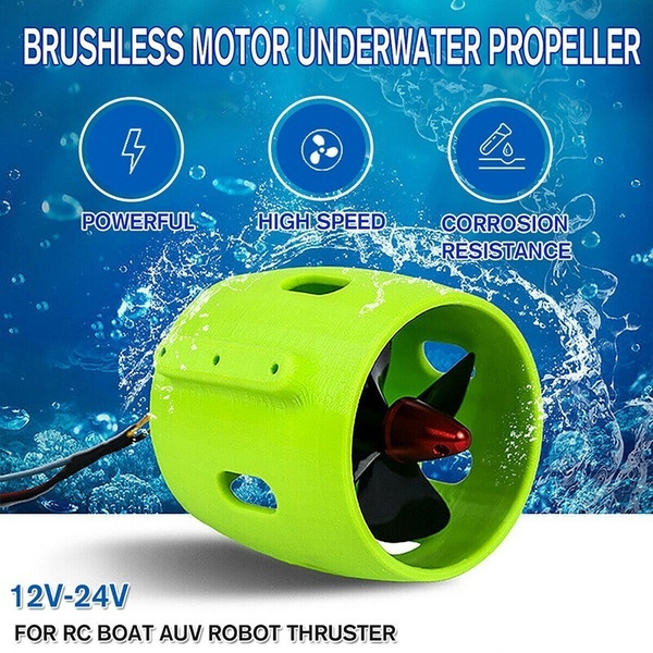 New 12-24V DIY Ship Model Underwater Propeller Motor for RC Boat AUV ...