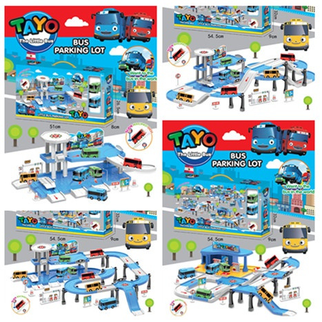 NEW 4 Style TAYO The Little Bus Parking Lot Track Garage Kid's Toy Car ...