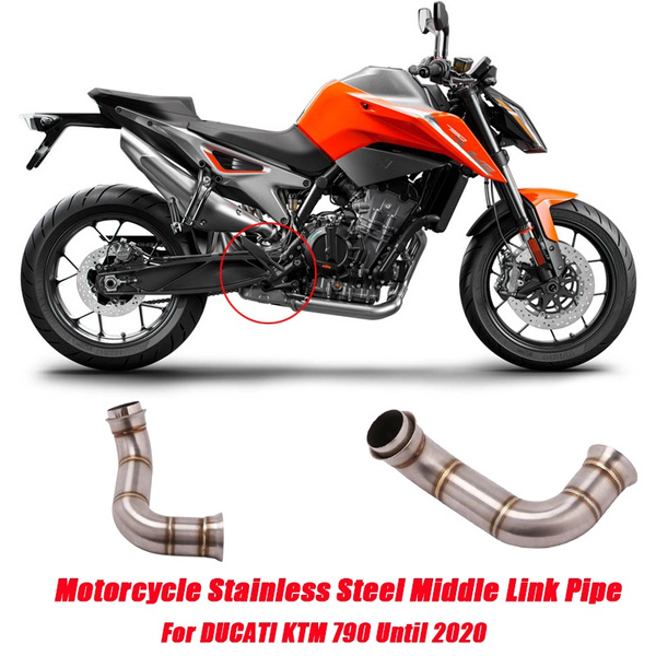 Motorcycle Exhaust Connect Tubes Stainless Steel System For KTM 790 ...