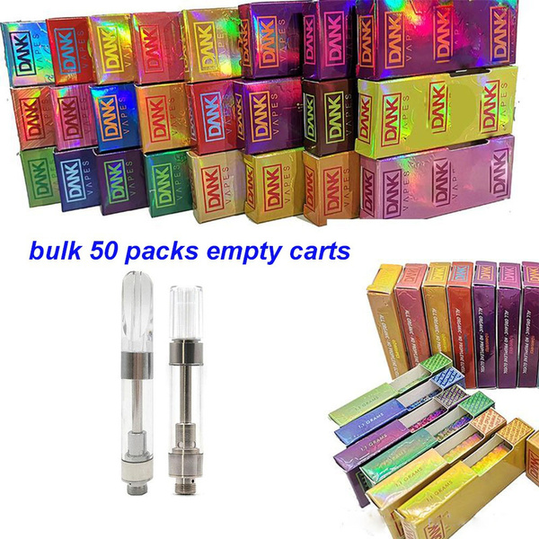 50X New Dank carts dank vape cartridge carts empty ceramic coil carts 0 ...