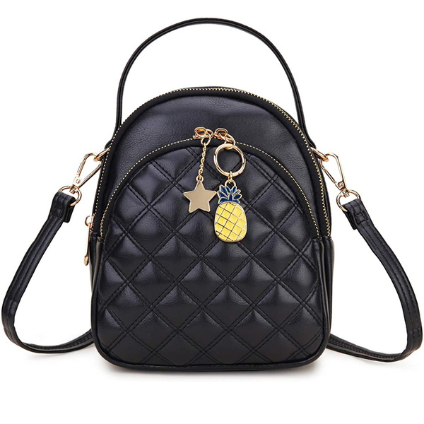 Mini Backpack Purse, Cute Quilt PU Leather Small Convertible Backpack ...
