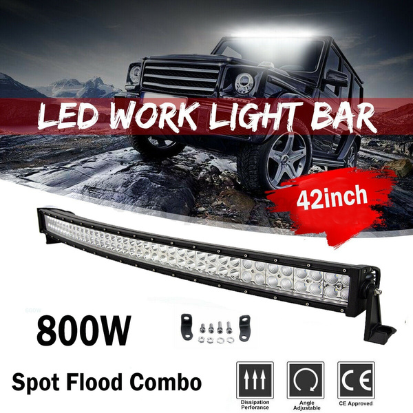 42 inch 800W CURVED LED LIGHT BAR COMBO FOR JEEP OFFROAD RHINO SANDRAIL ...