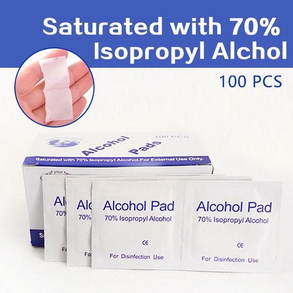 100Pcs/Box Portable Alcohol Disinfection Tablet Alcohol Pad Swabs Wipes ...