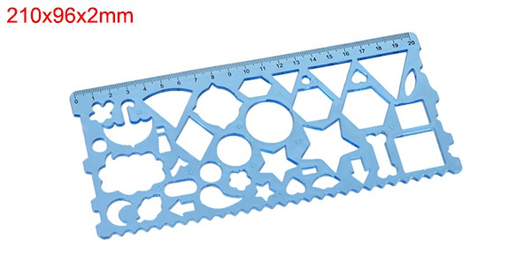 Flexible Geometric Technical Drawing Template Measuring Ruler Plastic ...