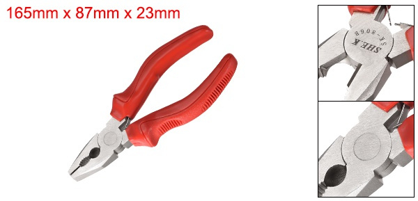 Lineman Pliers 6 Inch Wire Side Cutting Tool Wire Cutter Red Handle | Wish