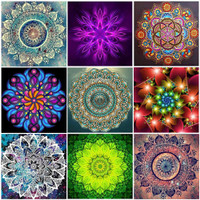 Mandala Pattern DIY 5D Diamond Painting Full Drill with Number Kits ...