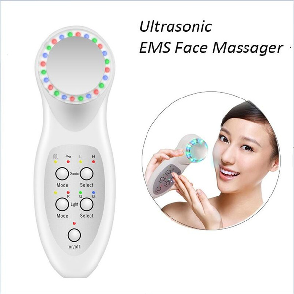 7 LED Photon Ultrasonic Sonic Therapy Face Lifting Machine Skin ...