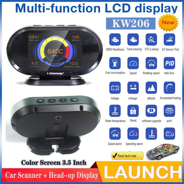 KONNWEI KW206 3.5 Inch TFT Color Screen Upgrade Multifunction Car Fault ...