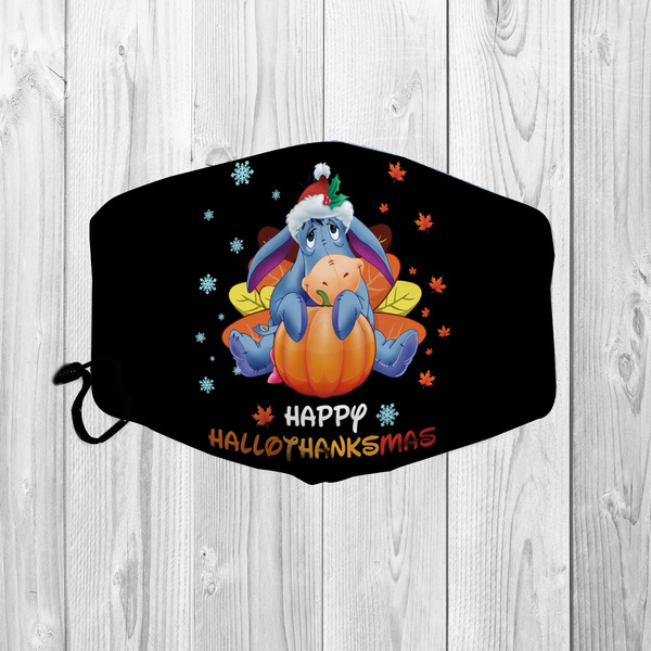 Face Mask Eeyore Princess Happy Hallothanksmas Fans Gift 3 Layers ...
